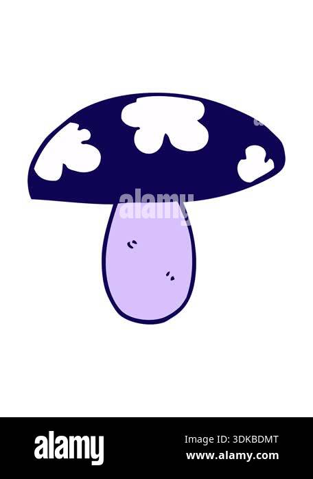 neon light effect animation of cartoon mushroom artwork Stock Video ...