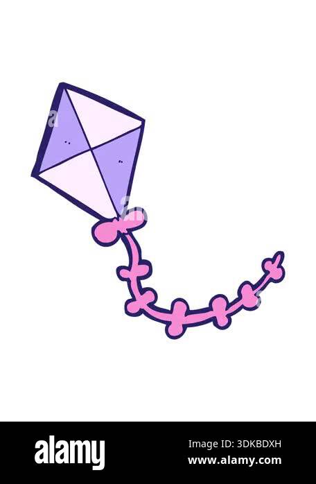 shivering motion animation of cute kite Stock Video Footage - Alamy