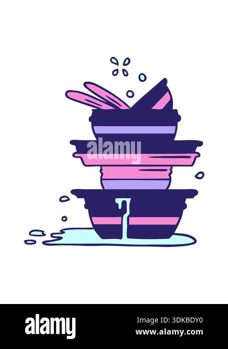 bobbing motion animation of hand drawn cartoon doodle of a stack of ...