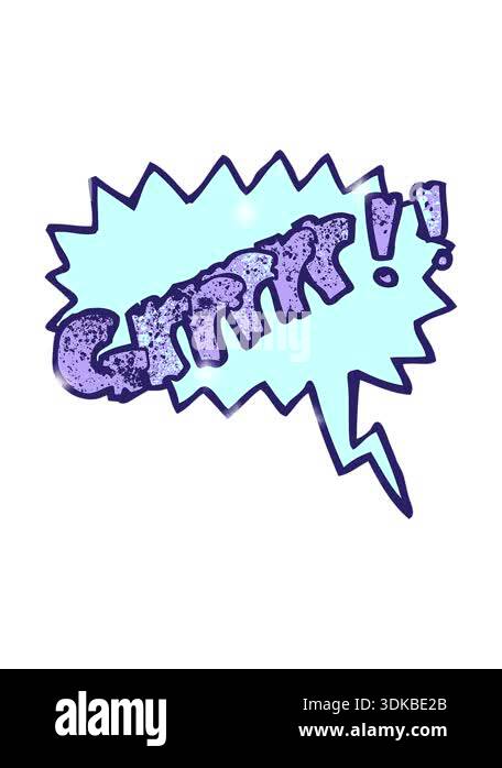 glitter effect animation of comic book growl Stock Video Footage - Alamy