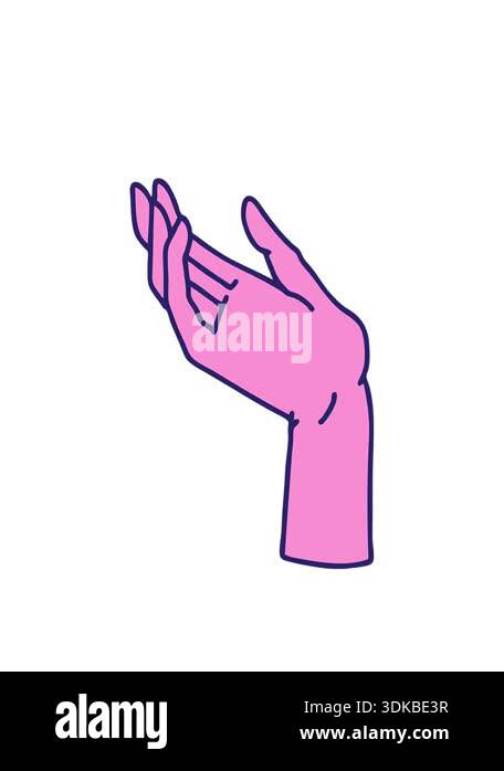 stretching up animation of open hand Stock Video Footage - Alamy