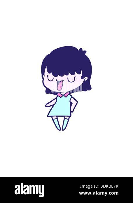starburst effect animation of cartoon illustration of a female ...