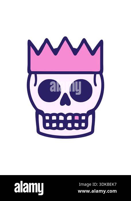 bob and pause animation of iconic tattoo style image of a skull and ...