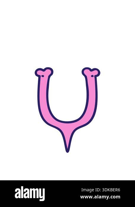 stretching up animation of tattoo style image of a wish bone Stock ...