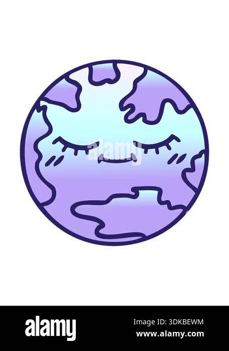 jiggle motion animation of gradient shaded cartoon of a planet earth ...