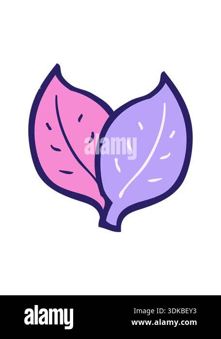 jiggle and pause animation of leaf drawing cartoon Stock Video Footage ...