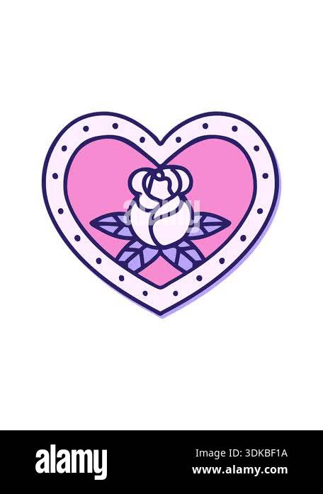 shine light effect animation of tattoo heart Stock Video Footage - Alamy