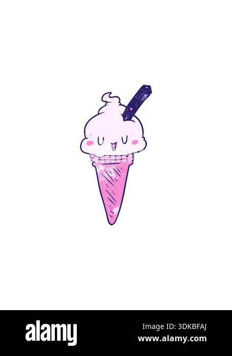 radioactive glowing animation of ice cream image Stock Video Footage ...