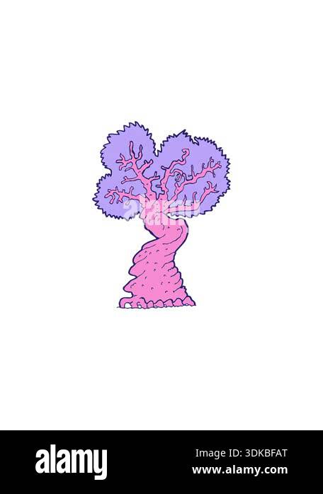 starburst effect animation of cartoon big old tree Stock Video Footage ...