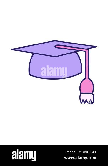 pixelize effect animation of drawing of a graduation hat Stock Video ...