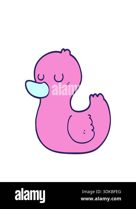 stretching up animation of cartoon duck Stock Video Footage - Alamy