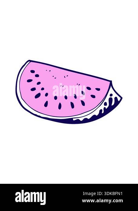 neon light effect animation of watermelon slice Stock Video Footage - Alamy