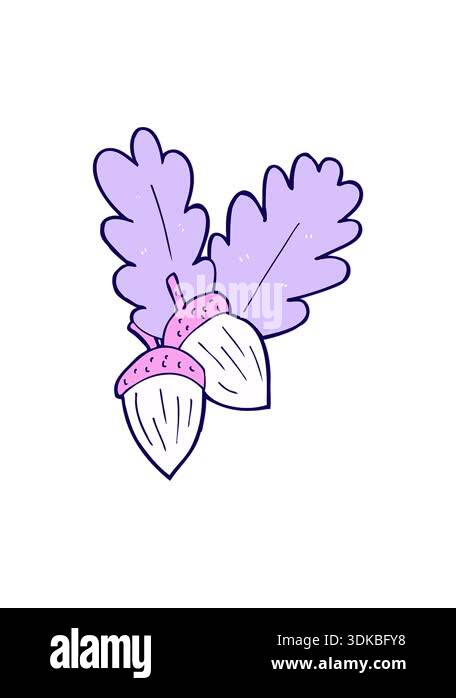 neon light effect animation of cartoon acorns Stock Video Footage - Alamy