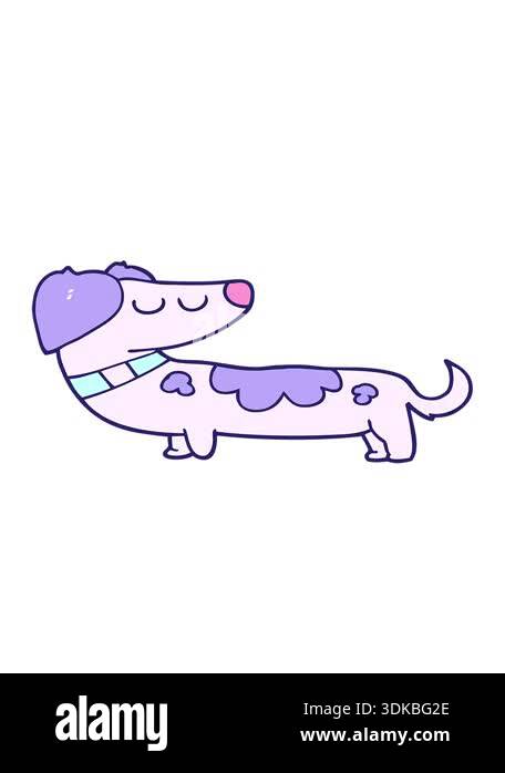 bobbing motion animation of dog cartoon Stock Video Footage - Alamy