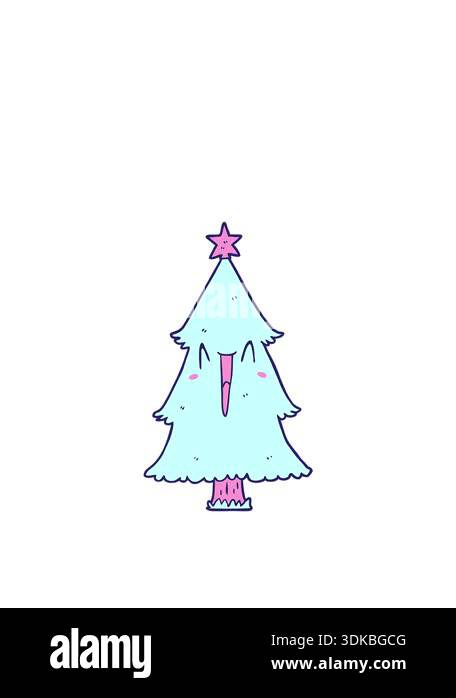 rise and float animation of drawing of a christmas tree Stock Video ...