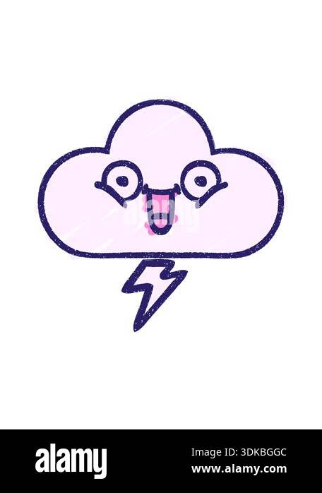 shine light effect animation of a Cloud Chalk Drawing image Stock Video ...