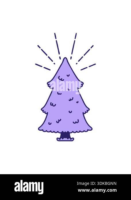 shivering motion animation of traditional pine tree Stock Video Footage ...