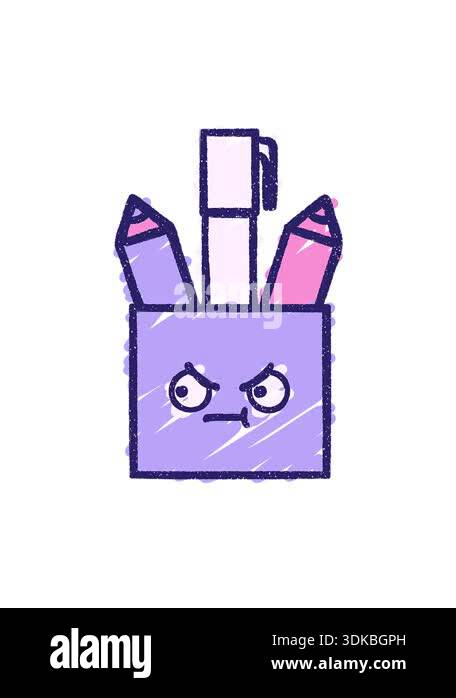 attention grabbing animation of Pen Pot Chalk Drawing Stock Video ...