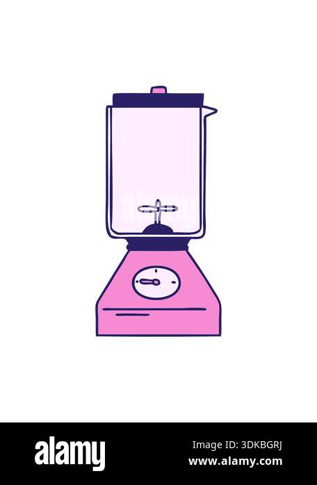 shaking motion animation of cartoon doodle of food blender Stock Video ...