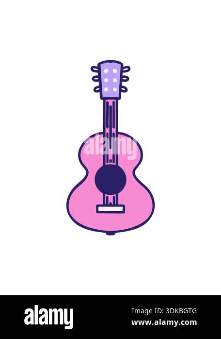 spinning motion animation of a traditional acoustic guitar Stock Video ...