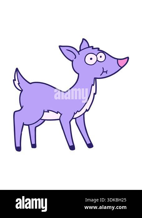 shine light effect animation of deer cartoon Stock Video Footage - Alamy