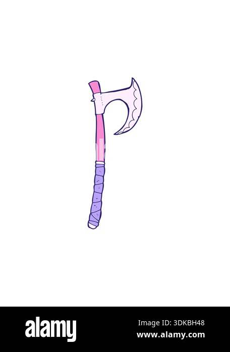 popping motion animation of cartoon viking axe Stock Video Footage - Alamy