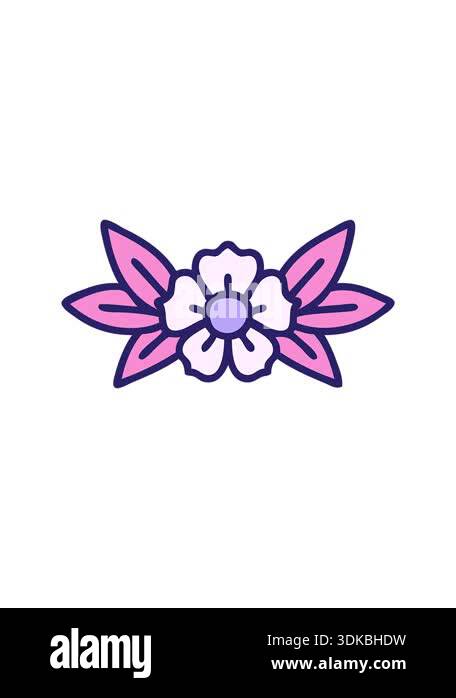 attention grabbing animation of floral drawing element Stock Video ...