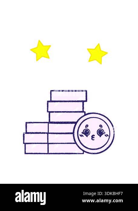 spinning stars animation of Money Chalk Drawing Stock Video Footage - Alamy