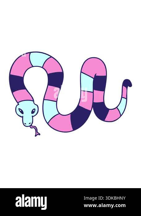 shivering motion animation of quirky cartoon snake Stock Video Footage ...