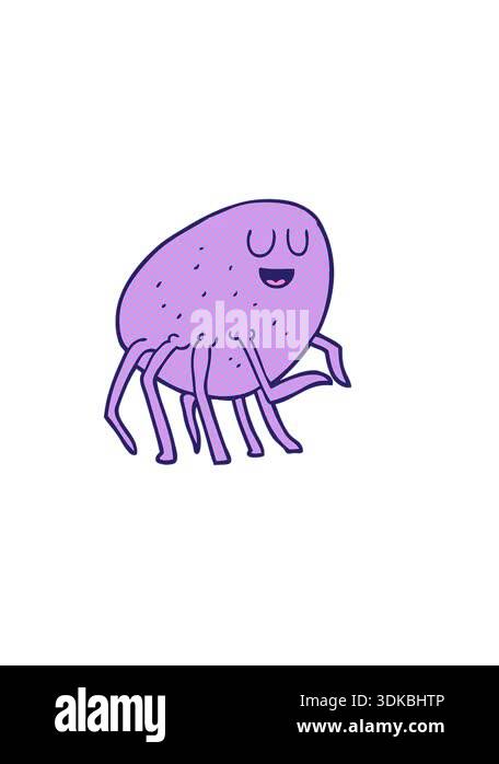 horizontally vibrating animation of freehand drawn cartoon tick Stock ...