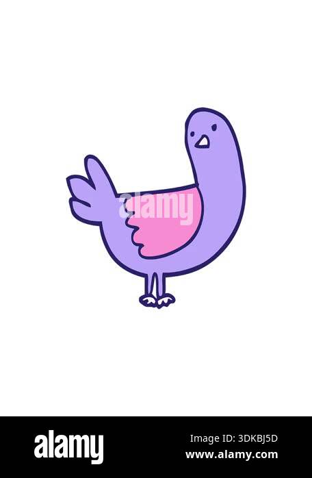 radioactive glowing animation of cartoon pigeon Stock Video Footage - Alamy