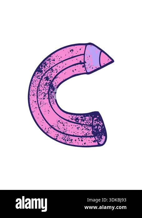 spinning motion animation of cartoon doodle of a colored pencil Stock ...