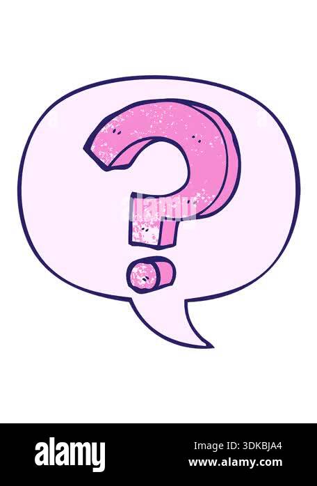 vibrating motion animation of cartoon question mark with speech bubble ...
