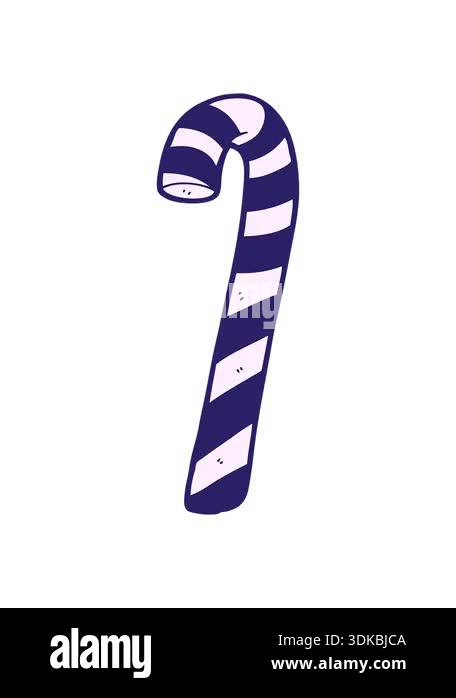 shivering motion animation of cartoon candy cane Stock Video Footage ...