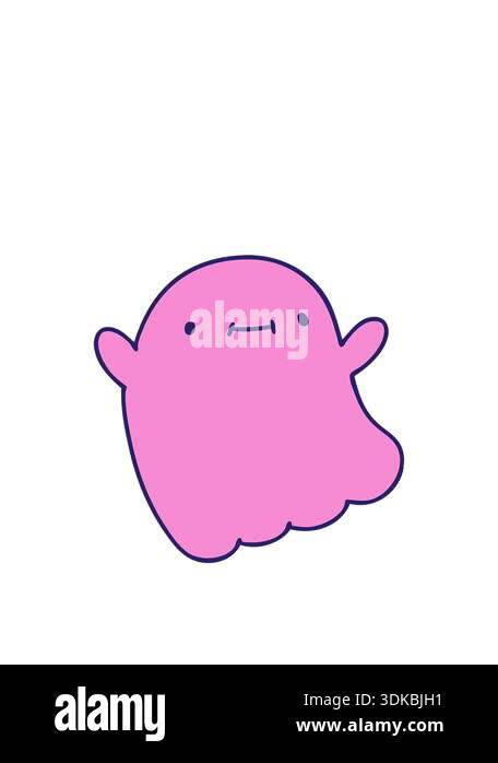 stretching up animation of happy halloween ghost cartoon Stock Video ...