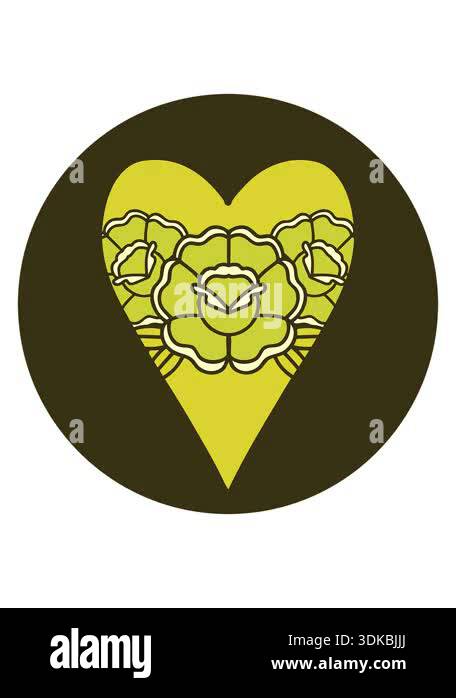 changing color animation of traditional tattoo heart Stock Video ...