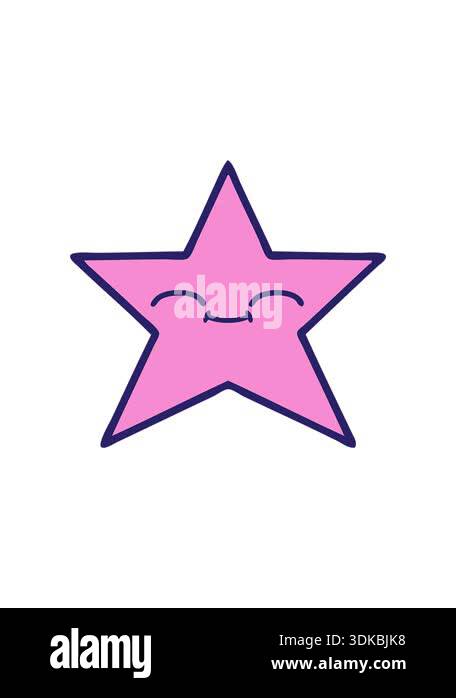starburst effect animation of a cute cartoon of a gold star Stock Video ...