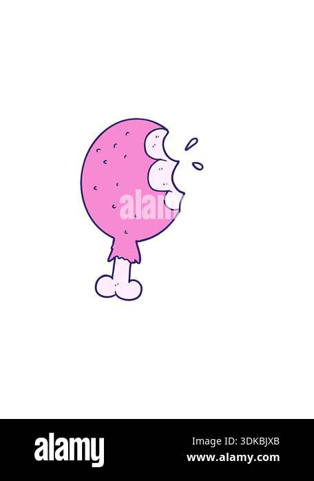 horizontally vibrating animation of cartoon chicken leg Stock Video ...