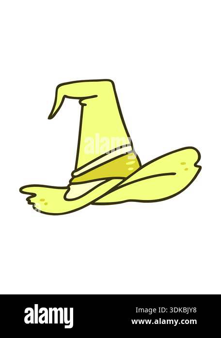 changing color animation of cartoon of a spooky witch hat Stock Video ...