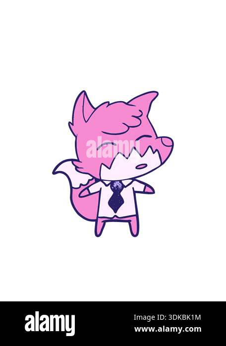 blinking radial lines animation of a cartoon fox Stock Video Footage ...