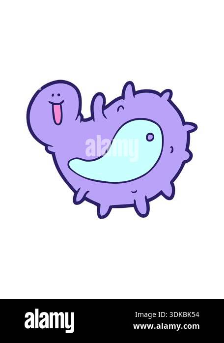 attention grabbing animation of cartoon germ drawing Stock Video ...