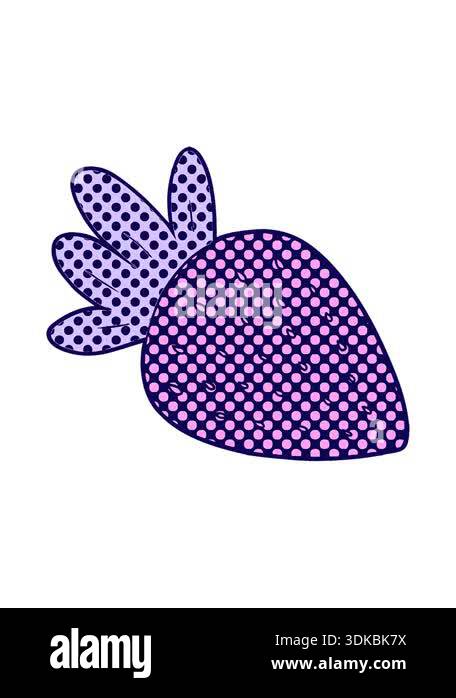 neon light effect animation of cartoon strawberry image Stock Video ...