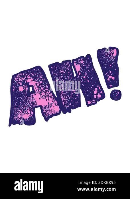 shaking motion animation of cartoon ah shout Stock Video Footage - Alamy