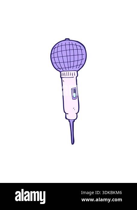 pixelize effect animation of cartoon microphone illustration Stock ...