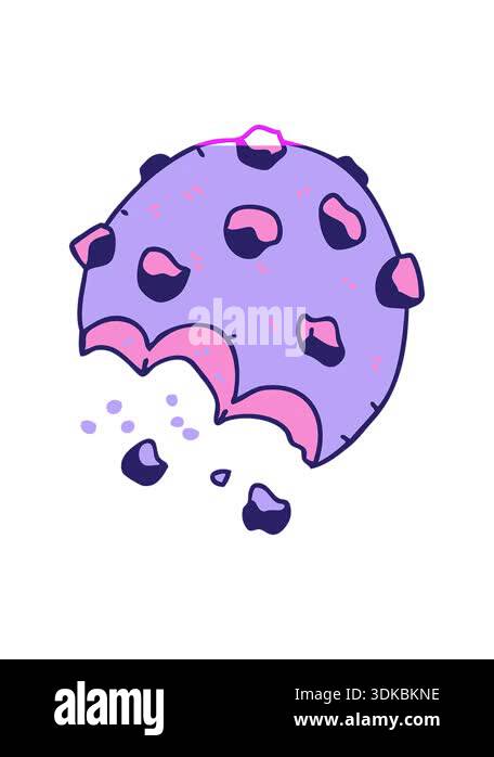 power up animation of hand drawn quirky cartoon cookie Stock Video ...