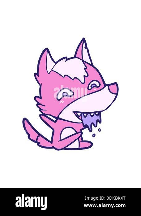 shine light effect animation of fox cartoon image Stock Video Footage ...