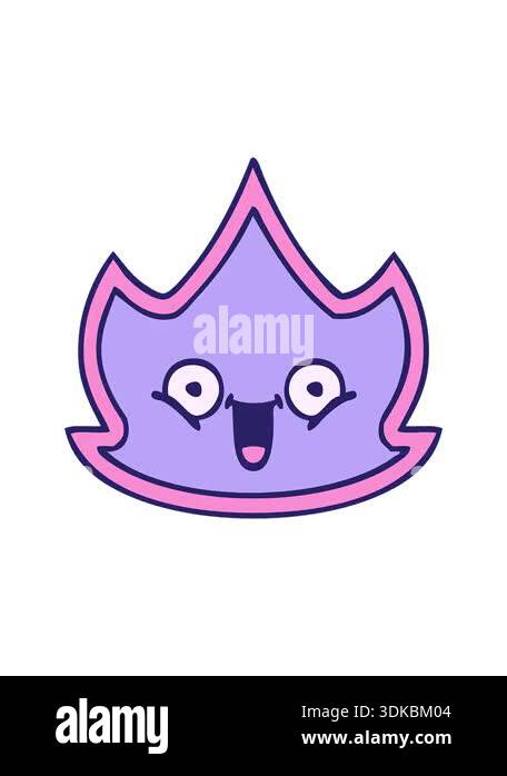 spinning motion animation of cute cartoon of a happy fire Stock Video ...