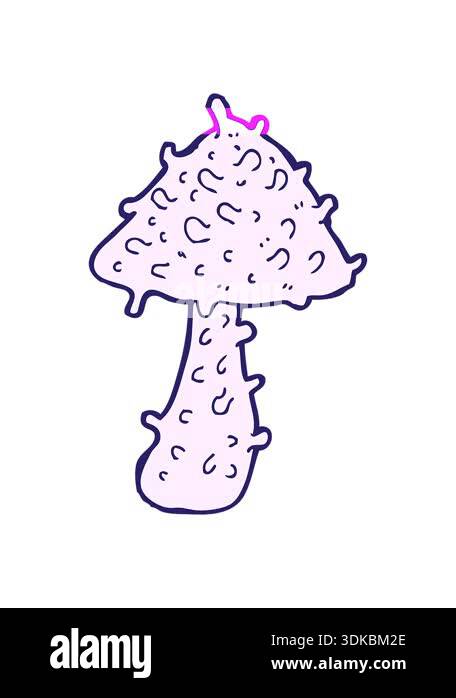 power up animation of cartoon drawing of a mushroom Stock Video Footage ...