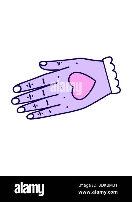 neon light effect animation of a hand icon Stock Video Footage - Alamy