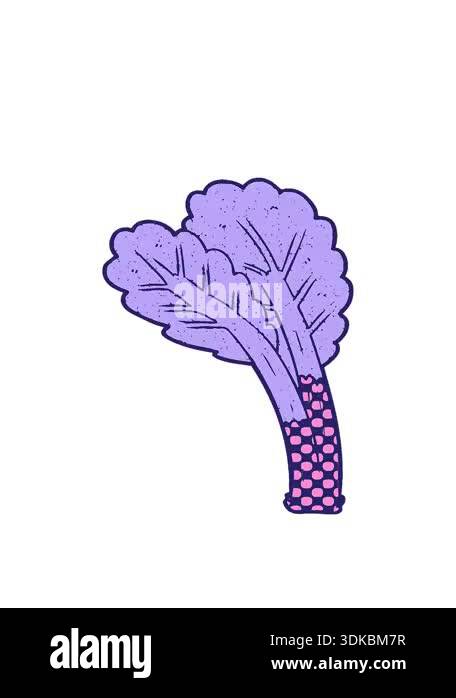 bobbing motion animation of cartoon rhubarb Stock Video Footage - Alamy